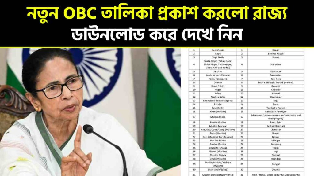 OBC List: নয়া OBC তালিকা প্রকাশ করলো রাজ্য সরকার! যুক্ত হল নতুন ...